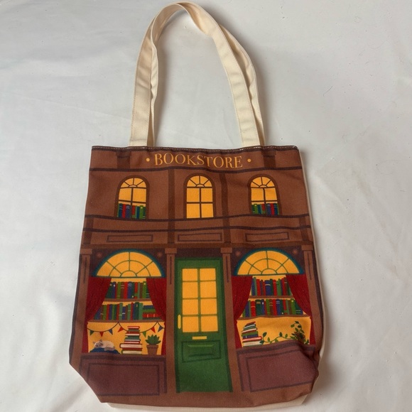 Loungefly | Bags | Loungefly Bookstore Printed Canvas Tote Bag Books A ...